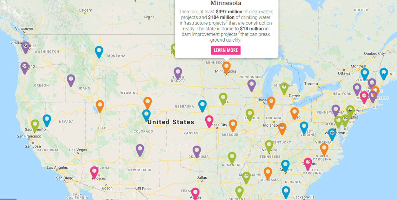ASCE Map of Pending Construction Projects | Wieser Concrete