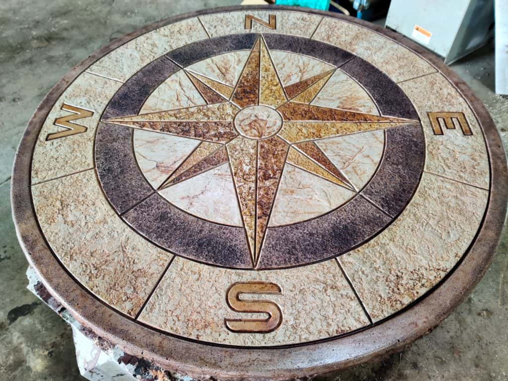 Precast Concrete Compass Tables | Wieser Concrete