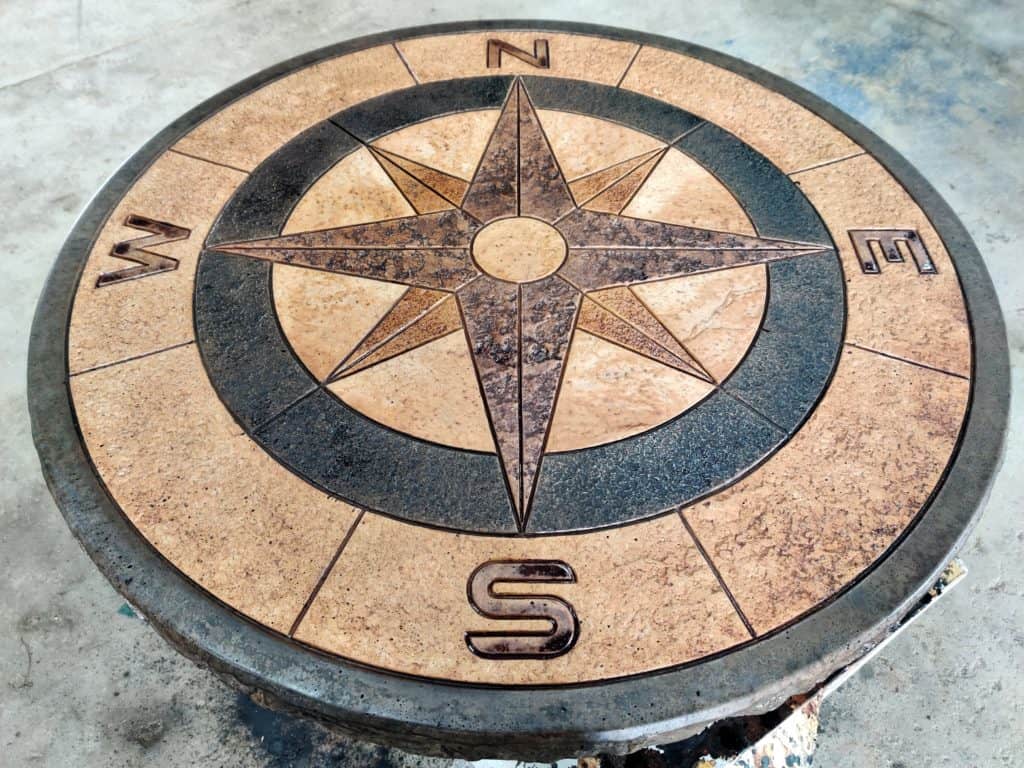 Precast Concrete Compass Tables | Wieser Concrete